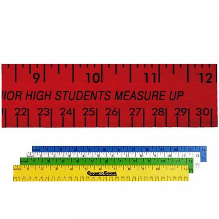 12 in. Enamel Wood Custom Ruler English & Metric | Custom Rulers
