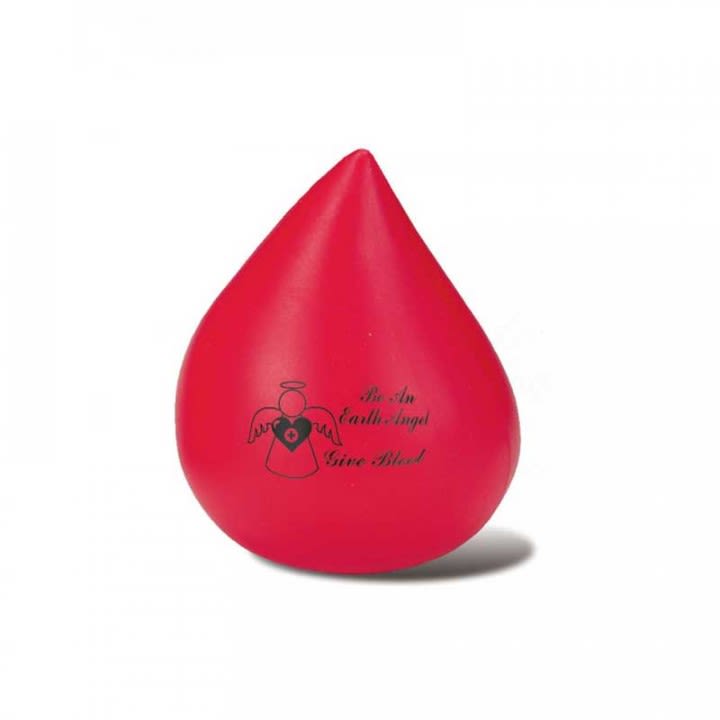 Red Blood Drop Marketing Stress Balls | 4AllPromos
