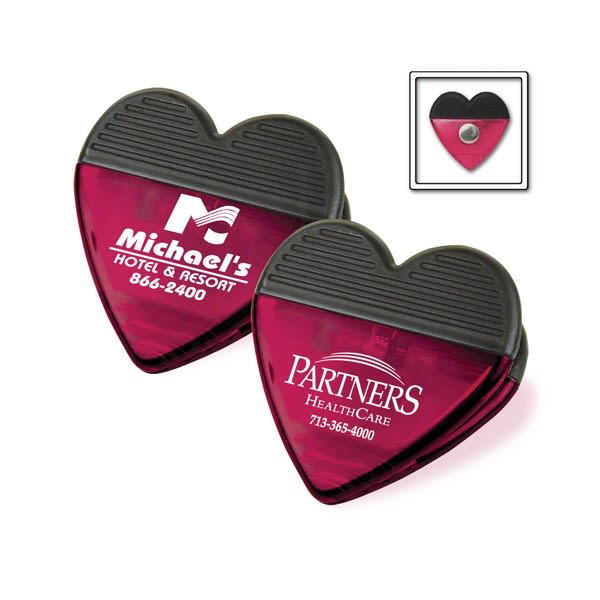 Heart Promotional Magnetic Clip | Customizable Magnetic Clip Wholesale