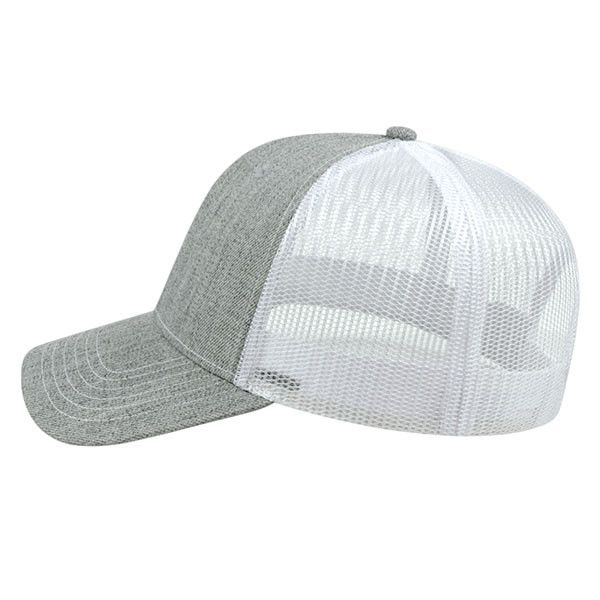 Logo Wool Acrylic Flat Bill Mesh Back Cap | Custom Trucker Hats