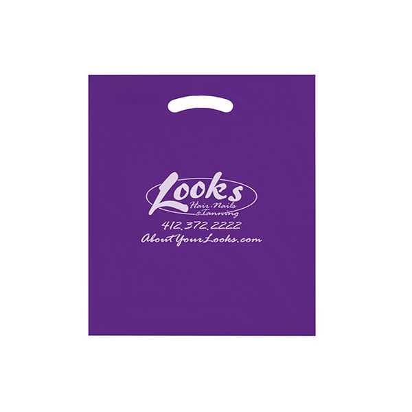 Custom Discount Bag With Gusset & Die Cut Handles | Cheap Bags