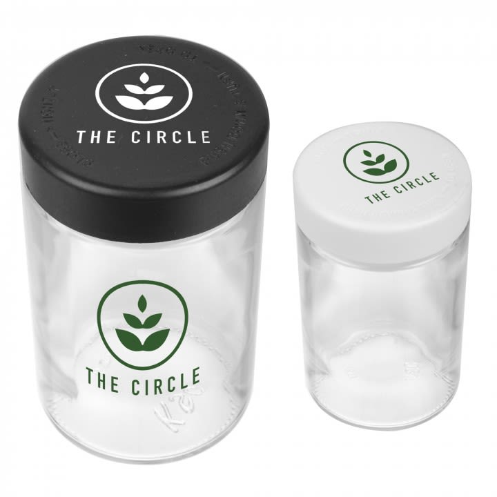 Premium Glass Jar 5 Oz With Promo Logo Custom Imprinted Glass Jars