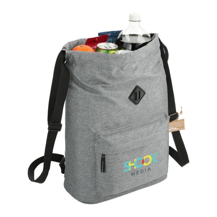 Recycled Plastics RPET Custom Insulated Drawstring Bag