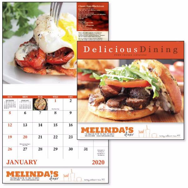 Hanging Wall Calendar - Delicious Dining - Imprinted | Promo Calendars