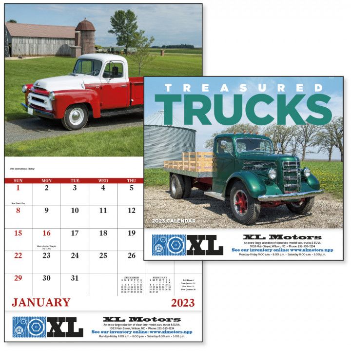 Treasured Truck Hanging Calendar - Custom Imprint | Promo Calendars