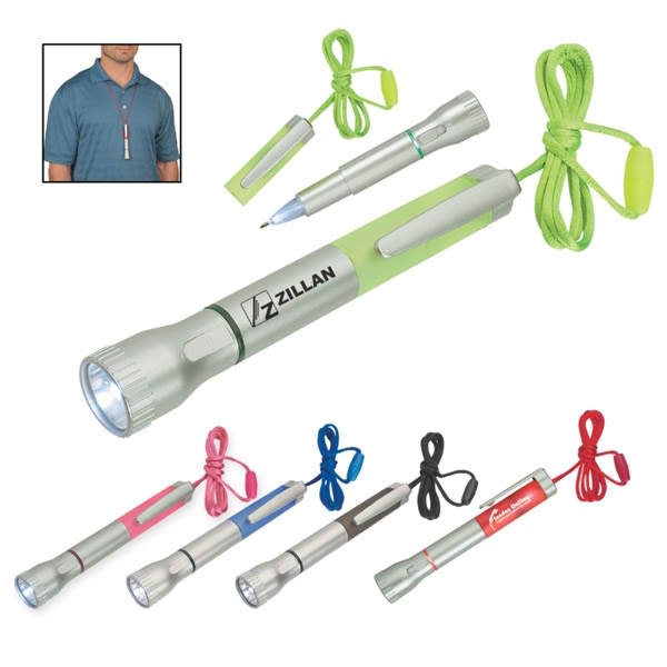 Custom Flashlight with Light-Up Pen | Promotional Flashlight Pens