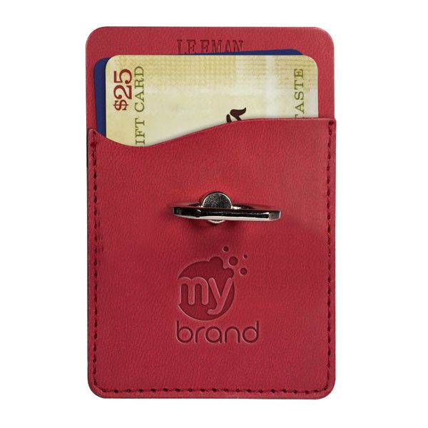 Leatherette Custom Cell Phone Wallets and Ring Holder Stands Wholesale