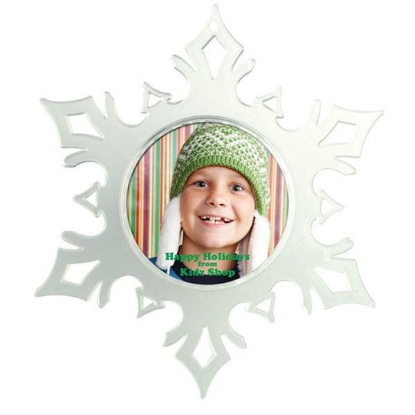 Personalized Snowflake Photo Ornament | Custom Holiday Gifts
