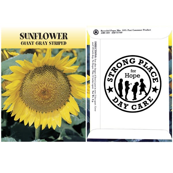 Bulk Sunflower Seed Packets | Promotional Gardening Products with Logo