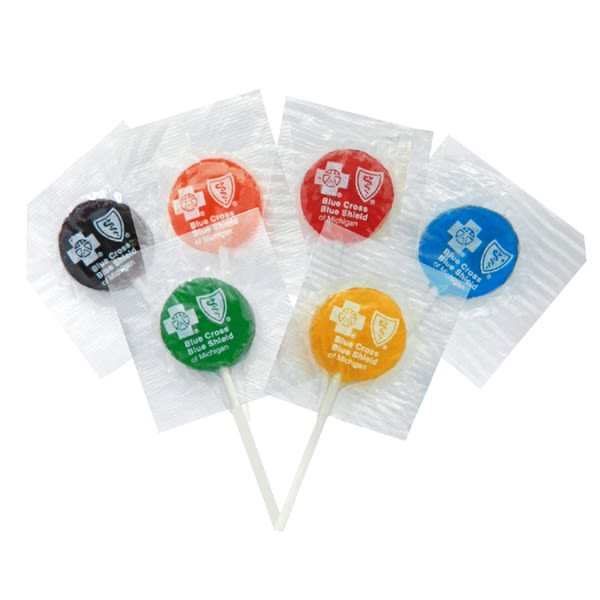 Imprinted Round Lollipops for Business Promotions | Custom Candy
