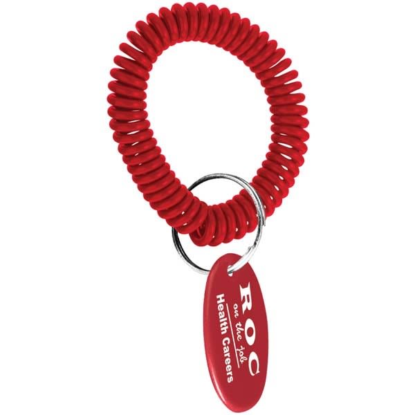 Promotional Wrist Coil Key Ring and Key Tag | 4AllPromos