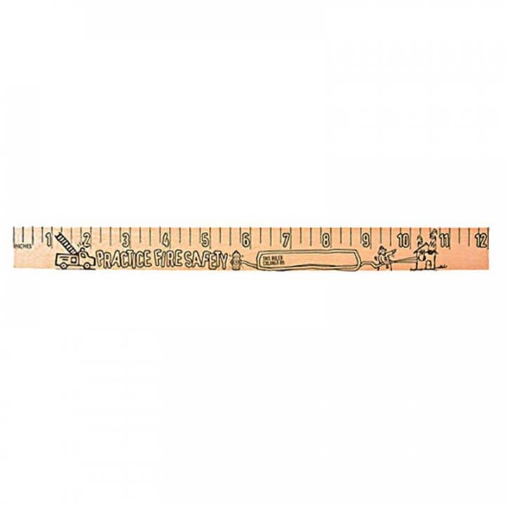 Custom U Color Promotional Fire Safety Rulers with Logo Imprints