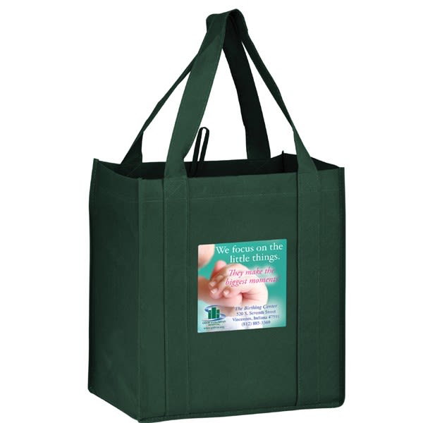 Custom Heavy Duty Grocery Bag - 4 Color - 12 x 13 | Custom Grocery Bag