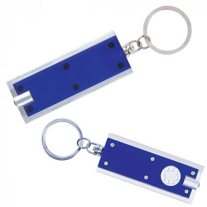 Deco LED Key Light | Promotional Keychain LED Light With Key Ring