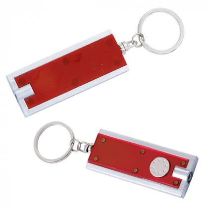 Deco LED Key Light | Promotional Keychain LED Light With Key Ring