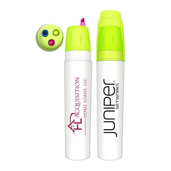 Tri-Colored Promotional Highlighter | Customized Highlighters