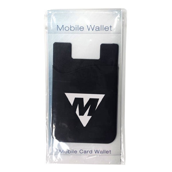 Promotional Cling Phone Wallet with Card | Imprinted Phone Accessories