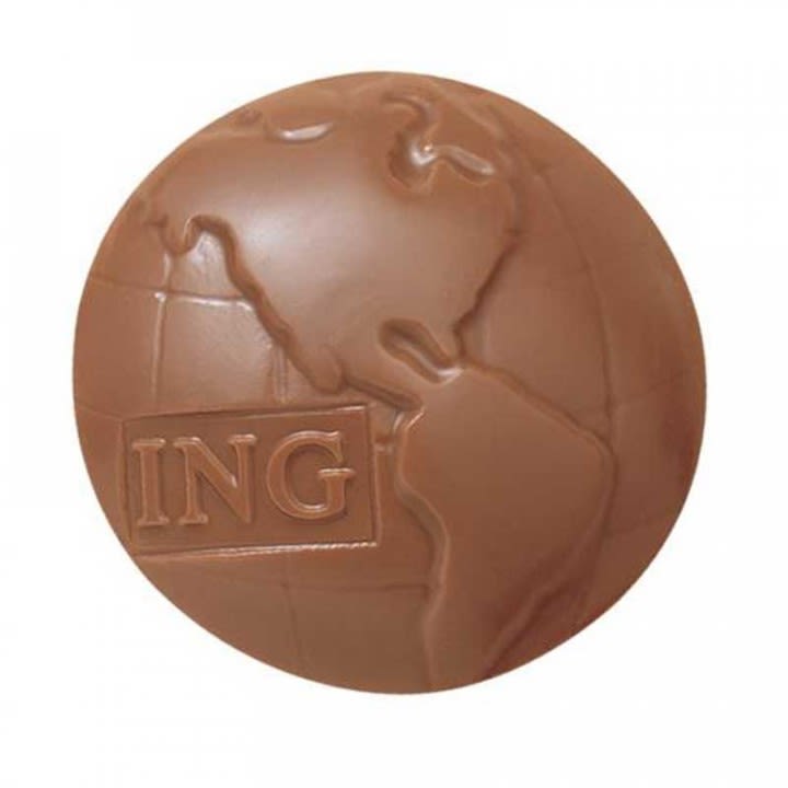 Small Promotional Chocolate Globe | Molded Chocolate With Logo