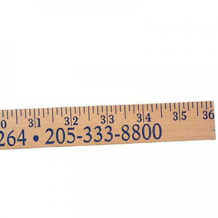 Clear Lacquer Heavy-Duty Custom Yardstick | Measuring Stick