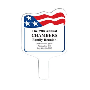 Vinyl Hand Fans, Patriotic Shape Customized | Customizable Hand Fan