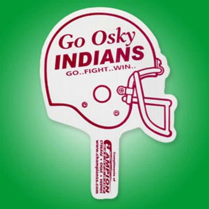 Promotional Football Helmet Hand Fan | Imprinted Football Hand Fan