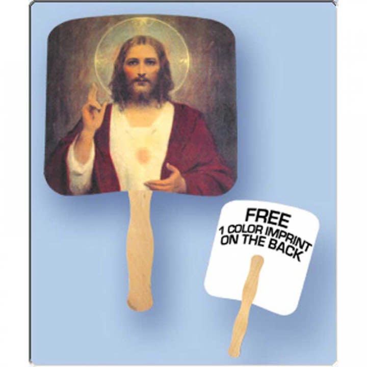 Jesus Religious Hand Fan Giveaway | Personalized Imprinted Hand Fans