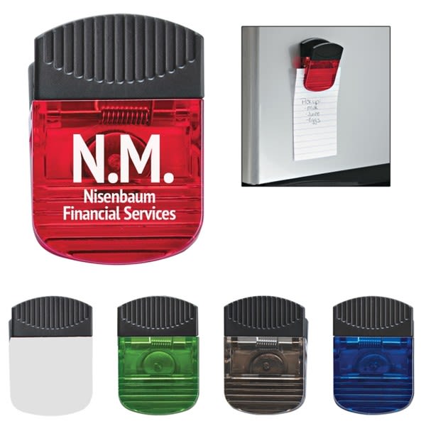 Wide Rectangle Magnet Clip with Logo | Promotional Magnet Clip