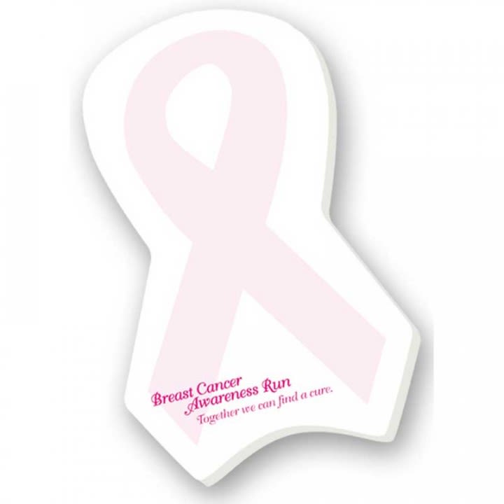 Custom Sticky Die Cut Notepad-Ribbon 4 x 6 50 Sheet | Promo Notepads