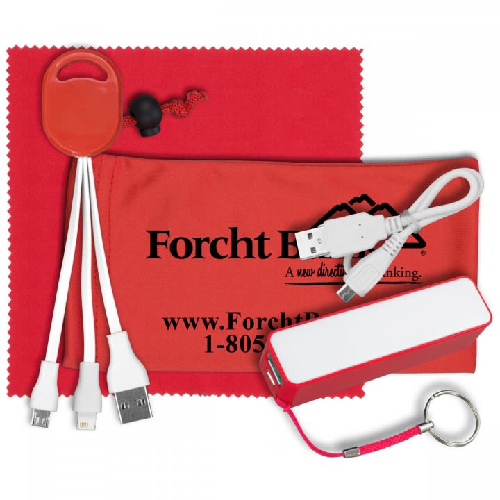 Mobile Power Back Accessory Kit | Promotional Power Bank Gift Sets