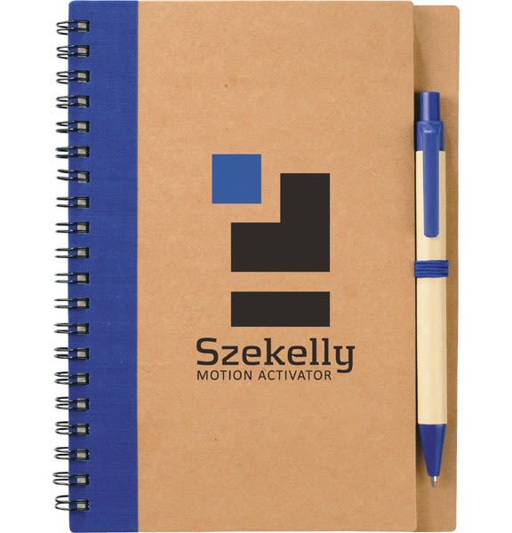 Eco Spiral Promotional Notebook & Pen | Custom Notebook with Pen