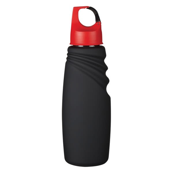 Carabiner Lid Custom Water Bottle with Grip Grooves