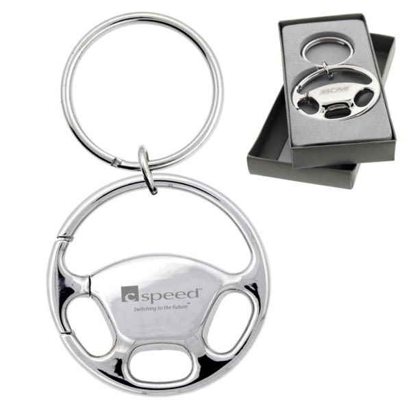 Rotella Steering Wheel Key Chain Custom Promotional | 4AllPromos