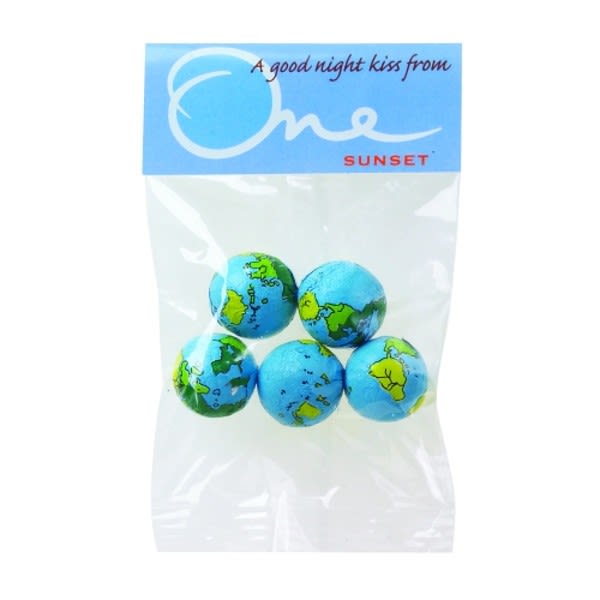 Bag of Chocolate Sports Balls with Imprint-1 ounce | Custom Chocolates