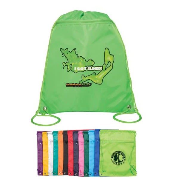 Custom Heavy Duty Nylon Drawstring Backpack | Promo Drawstring