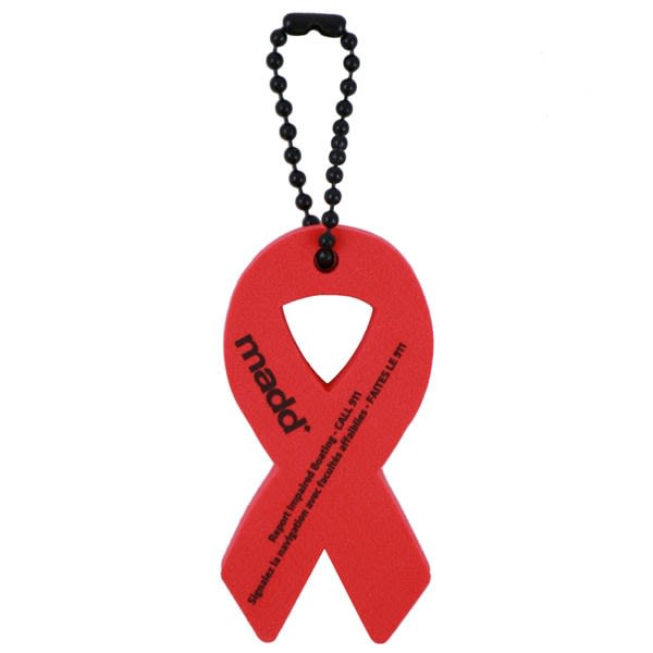 Awareness Ribbon Floating Key Tag with Full Color Imprint