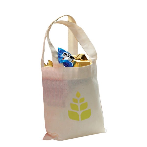 Mini Cotton Tote Bag - 6 Inches - Imprinted | Promotional Tote Bags