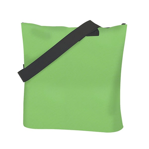 Fun Tote Bag Mesh Pocket Two Tone Promotional Imprinted Tote Bags