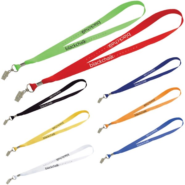 Customized Lanyard 3/4 Inch Wide | Polyester with Bulldog Clip