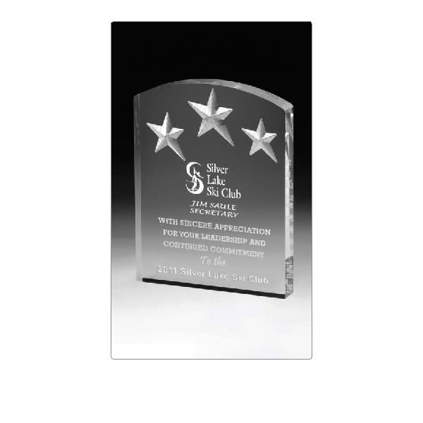 Custom Etched Star Award With Arched Top | Promotional Awards