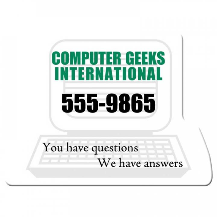 Computer Shape Promotional Magnet | Medium 20 mil Promo Magnets