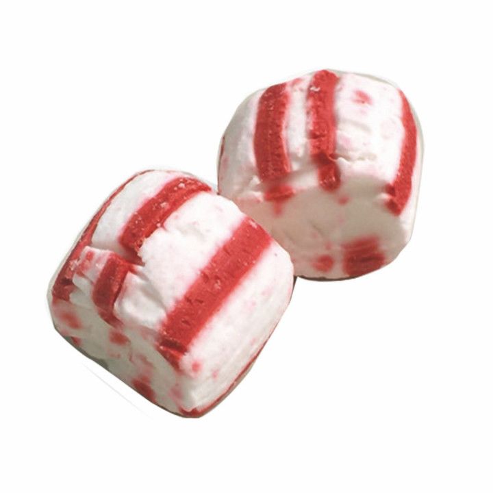 Printed Red Striped Soft Peppermint Candies | Customer Mints