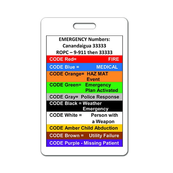 Hospital Emergency Badge with Slot | Custom Medical ID Badges