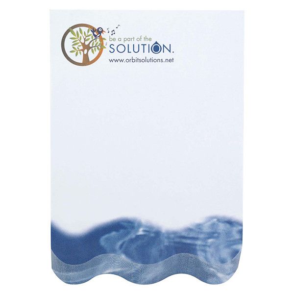 Beveled Customized Sticky Notepad Logo | Personalized Notepads