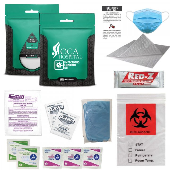 Imprinted Infectious Control Kit 1.0 | Custom Personal Protection Kits
