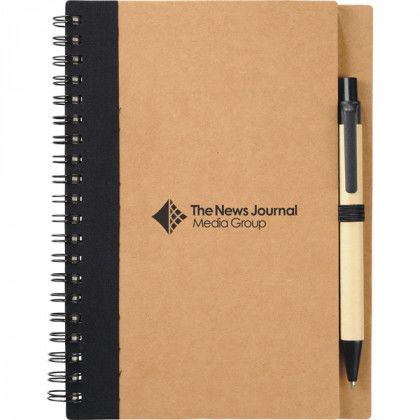 Eco Spiral Promotional Notebook & Pen | Custom Notebook with Pen