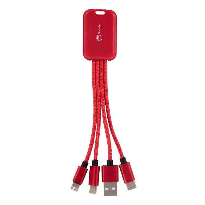 Custom 4-in-1 Aluminum Charging Buddy | Imprinted Tech Gifts