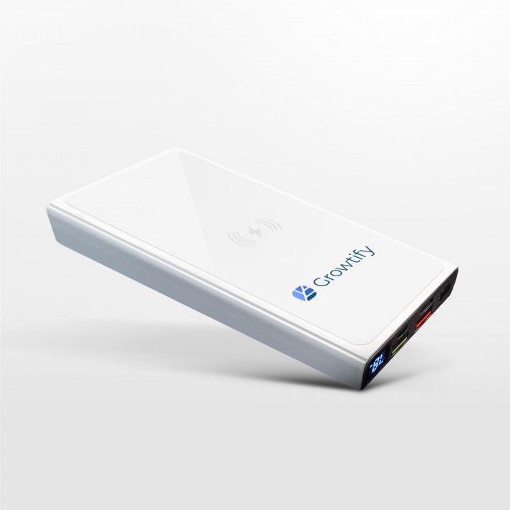 Custom 10,000 mAh Wireless SuperCharger Power Bank | Logo Tech Gifts