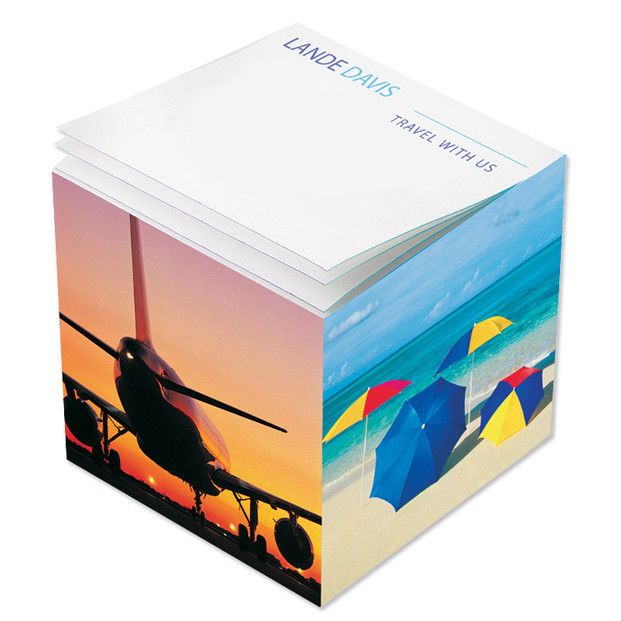 Full Size 3 3/8 Inch 3M Post-It Note Cubes Full Color Sides
