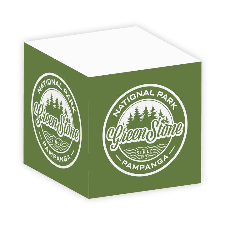 Full Size 3 3/8 Inch 3M Post-It Note Cubes Imprinted Sides