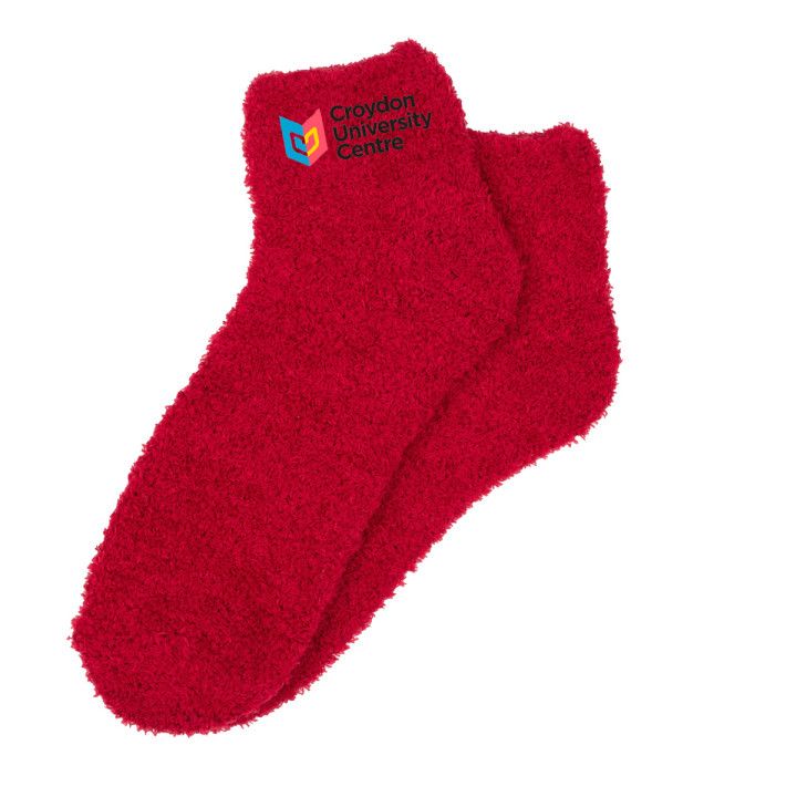 Fuzzy Custom Socks with Full Color Imprint